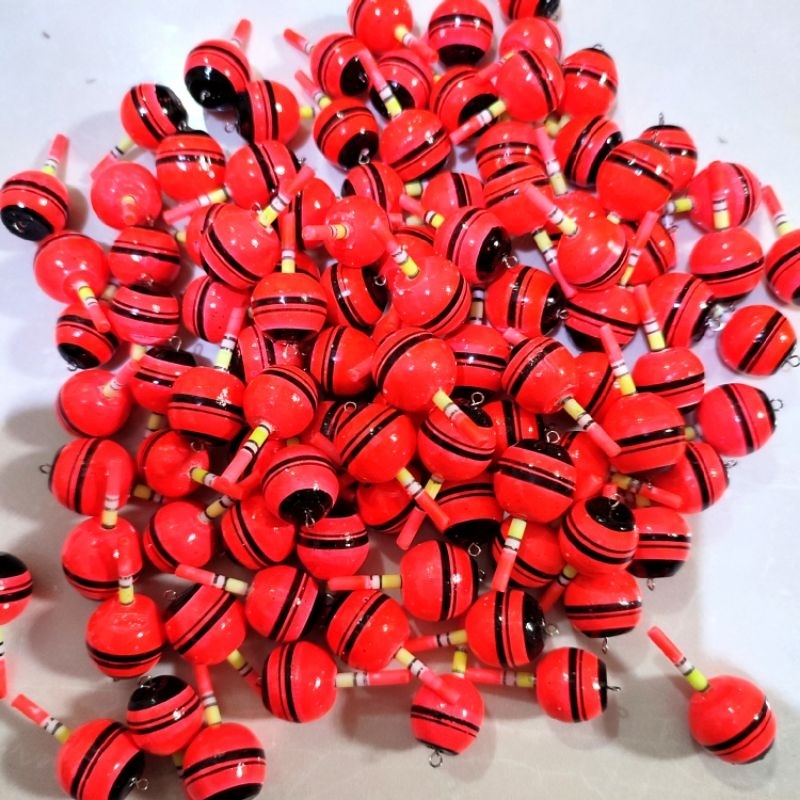Jual Pelampung pancing kayu bulat merah (isi 10 pcs) | Shopee Indonesia