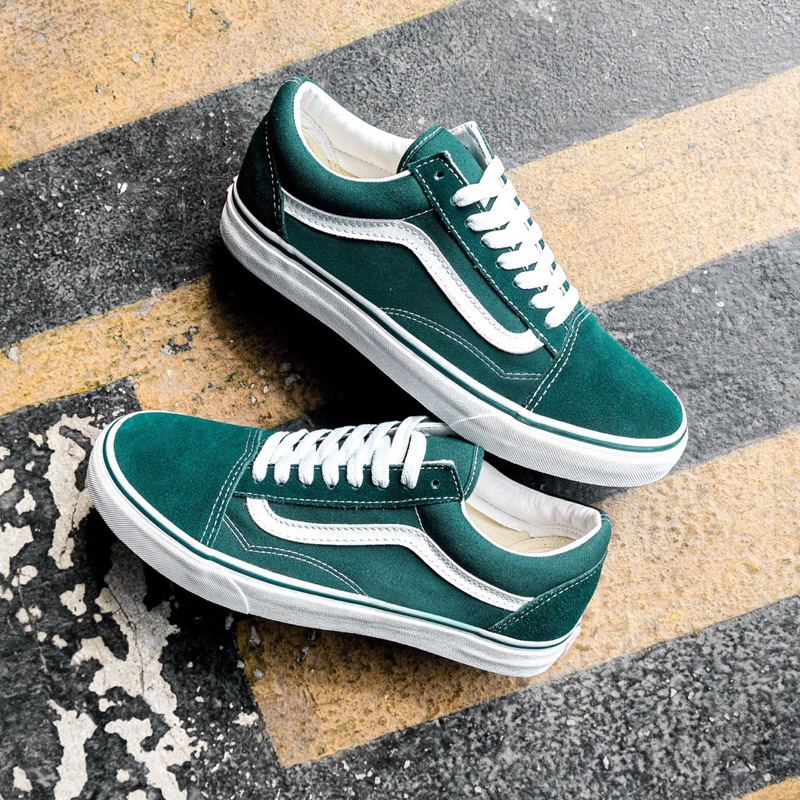 Jual Vans Old Skool Classic “ Ultramarine Green True White “ Original