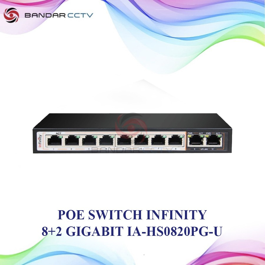 Jual POE SWITCH INFINITY 8+2 GIGABIT UPLINK PORT IA-HS0820PG-U | Shopee ...