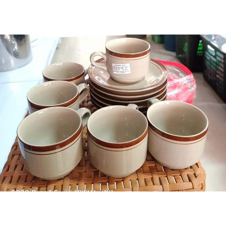 Jual cangkir kopi cangkir teh keramik satu dus isi 6 set (6 cangkir 6 ...