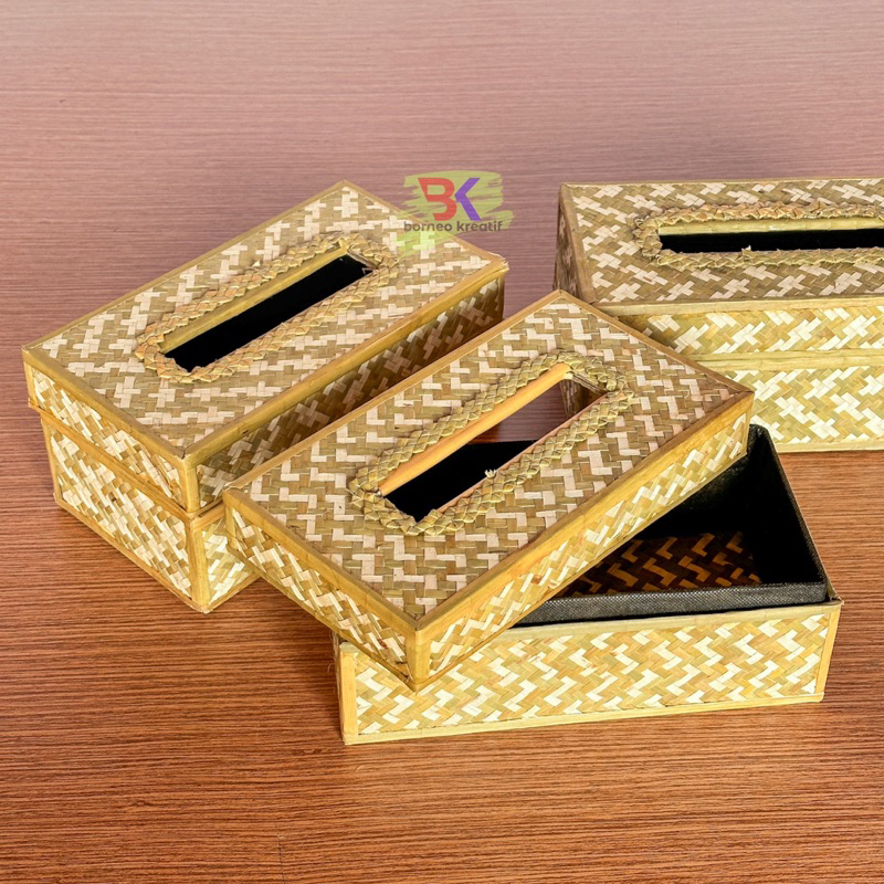Jual Kotak Box Tempat Tissu Tisu Tissue Anyaman Purun Premium | Shopee ...