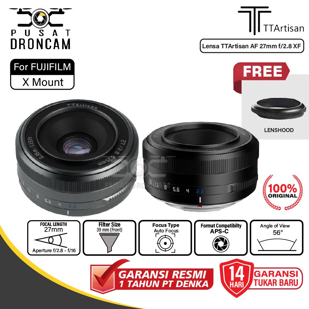 Jual TTArtisan AF 27mm f2.8 XF Fujifilm Lensa Fix Fuji X Mount RESMI | Shopee Indonesia