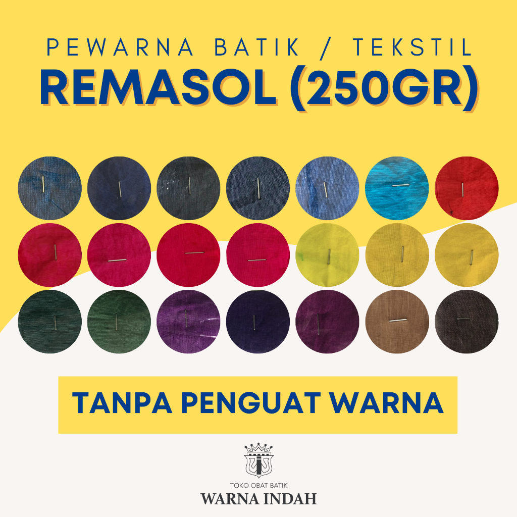 Jual PEWARNA BATIK / PEWARNA TEKSTIL / TIE DYE / REMASOL TERMURAH ...
