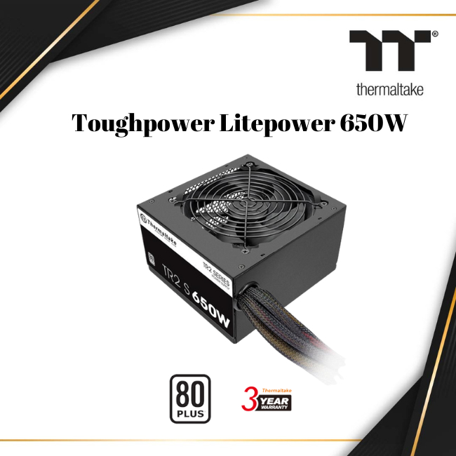 Jual Thermaltake Litepower 650W - Non Modular | APFC | PS-LTP-0650NPCNEU-2 | Shopee Indonesia