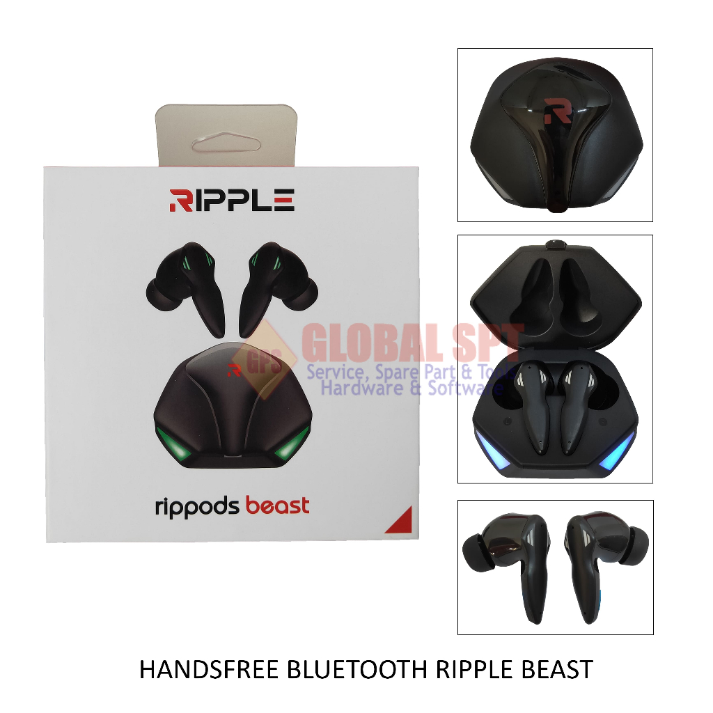 Jual HF BLUETOOTH RIPPLE BEAST / HANDSFREE / EARPHONE TWS | Shopee ...