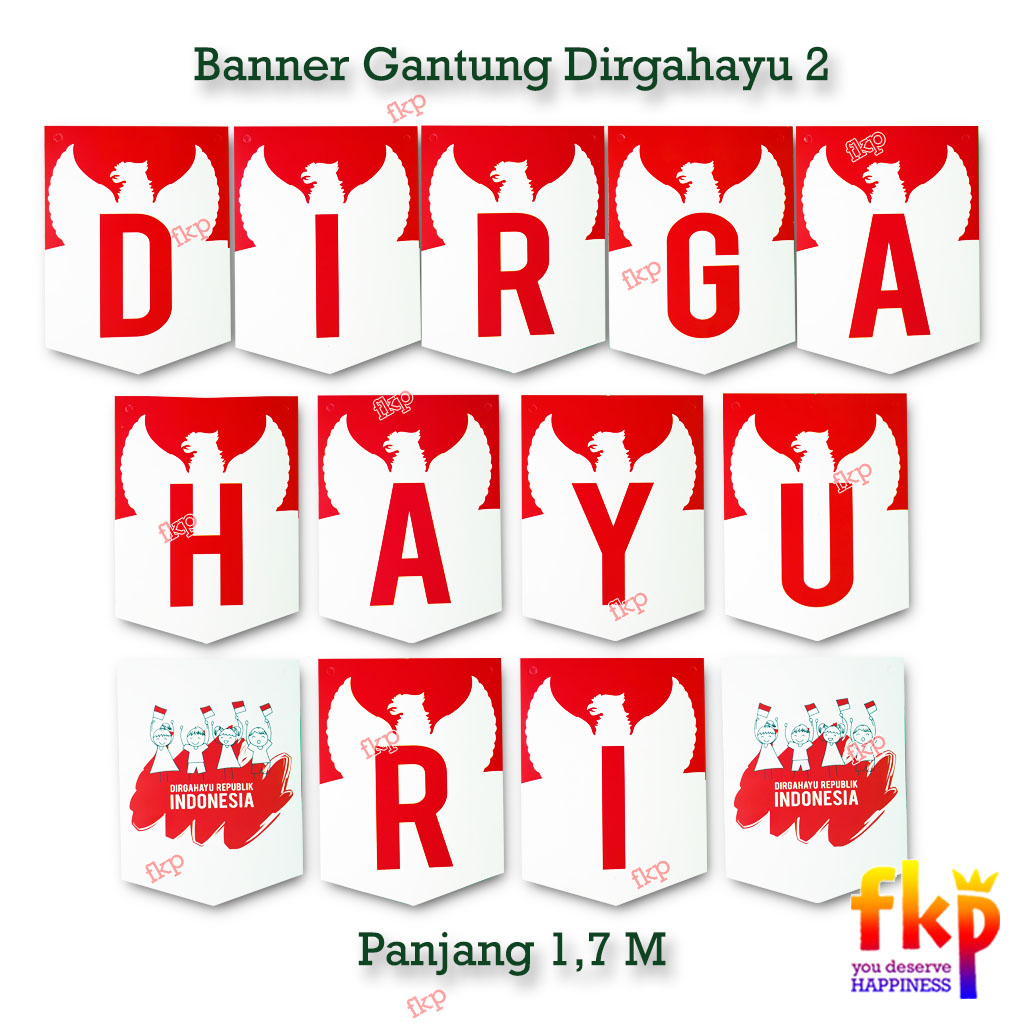 Jual Banner Gantung Dirgahayu RI/ Garlan Agustusan/ Panji Flag ...