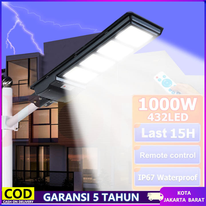 Jual 1000W lampu jalan tenaga matahari （kuning）（Putih）Solar Cell lar ...