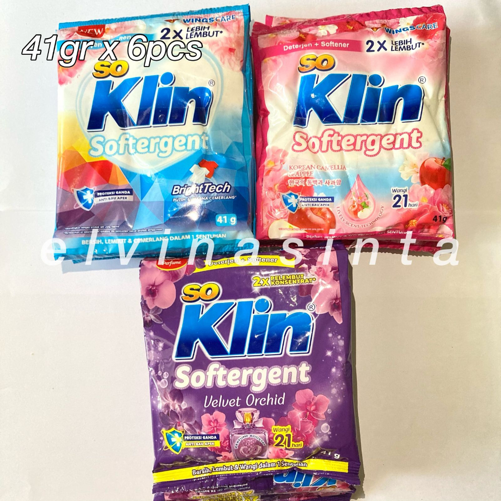 Jual Soklin Softergent 21gr x 6pcs Detergen Bubuk / Deterjen ...