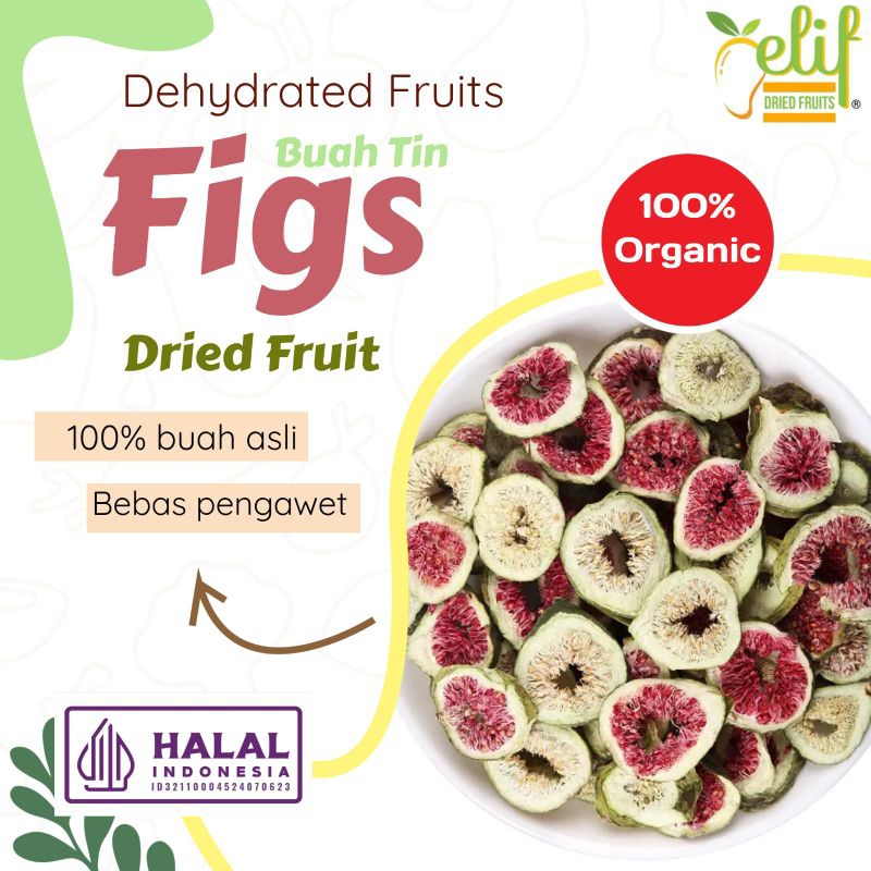Jual ELIF DRIED FRUITS Bulk Size [ 1 Kg ] Dried Figs Fruit Buah Tin Kering Buah Ara Iris Kering ...