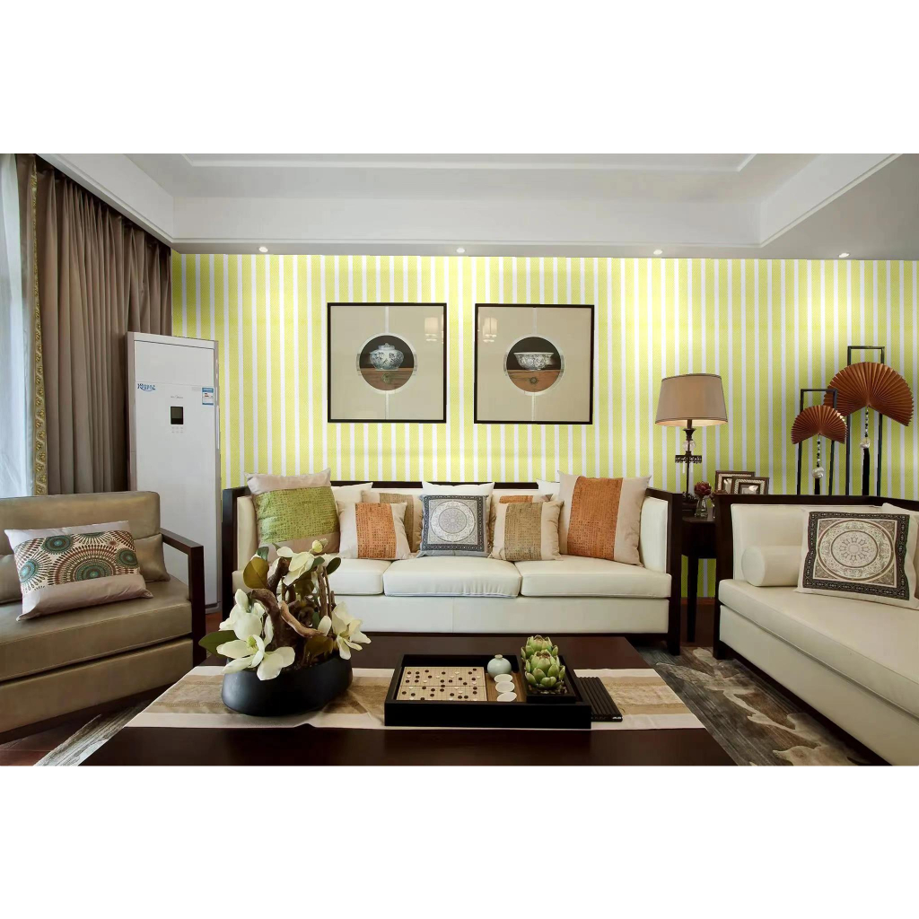 Jual WALLPAPER DINDING ukuran 45 cm x 10 M Motif POLOS EMBOS GOLD BUNGA ELEGANT GARIS EMBOSS ...