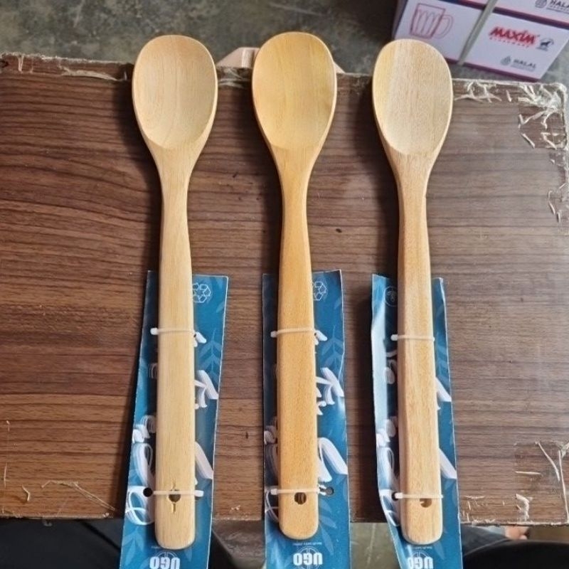 Jual sendok goreng / sutil / spatula bulat kayu dijual per satuan ...