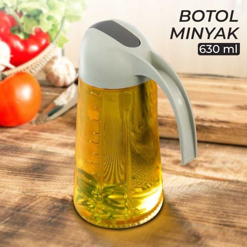 Jual Botol Minyak Goreng Kaca 630ml Aesthetic Anti Tumpah Serbaguna ...