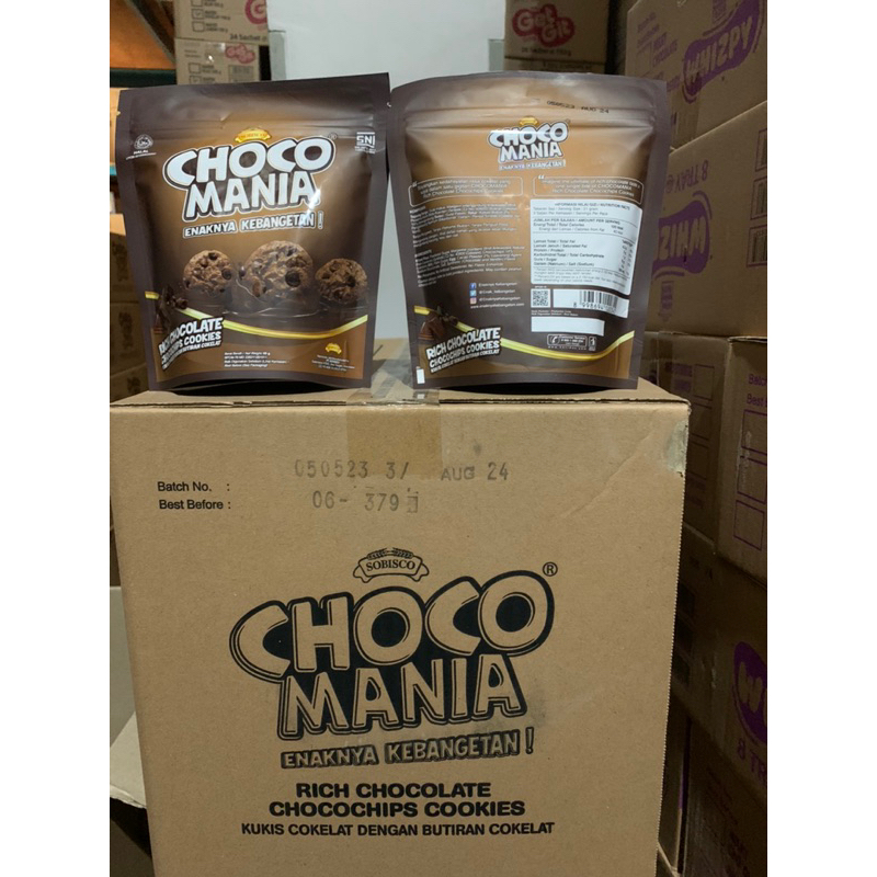 Jual Chocomania Rich Chocolate Chocochips Cookies Kemasan Pouch ...