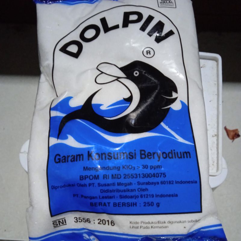 Jual Garam meja halus merk Dolpin 250 gram | Shopee Indonesia