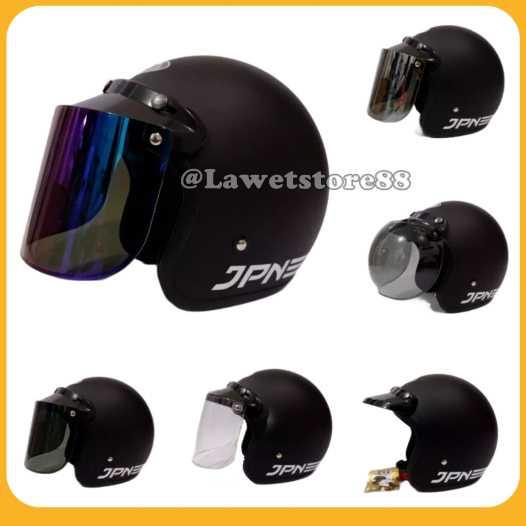 Jual Helm Sepeda Motor Half Face Bogo Jpn Solid Polos Original Warna ...