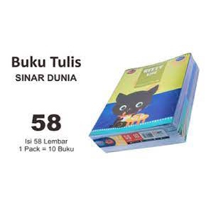 Jual Buku tulis sidu isi 58 lembar / Buku tulis Tiara ( harga 10 buku ...