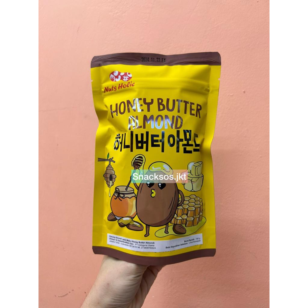 Jual [BIG 180G] NUTS HOLIC HONEY BUTTER ALMOND / STRAWBERRY ALMOND ...