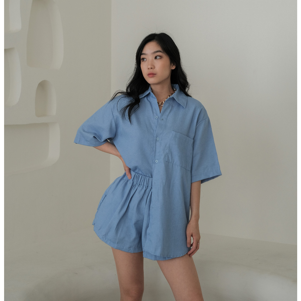 Jual DAYS Imola Denim Set (Shirt & Short) / Denim Shirt Set (Kemeja + Celana) / Setelan Wanita ...