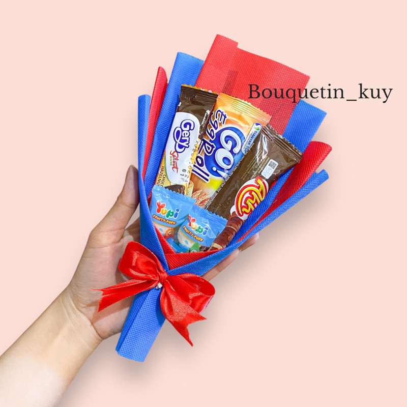 Jual (BUKET SNACK 0047) Buket Snack mini Murah Untuk Hadiah Kado Gift ...