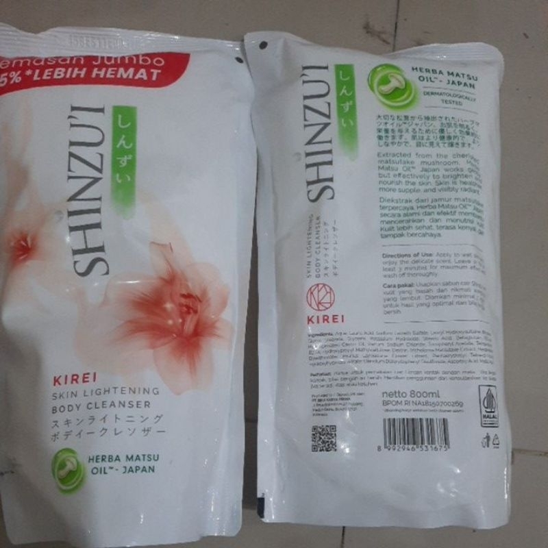 Jual sabun mandi cair shinzui uk 800ml kemasan jumbo harga murah ...