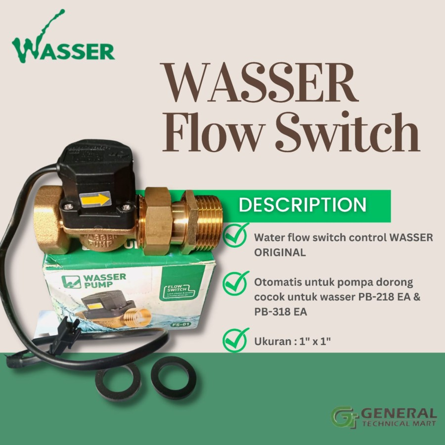 Jual Wasser FLOW SWITCH WASSER 1"x1" otomatis pompa dorong | Shopee ...
