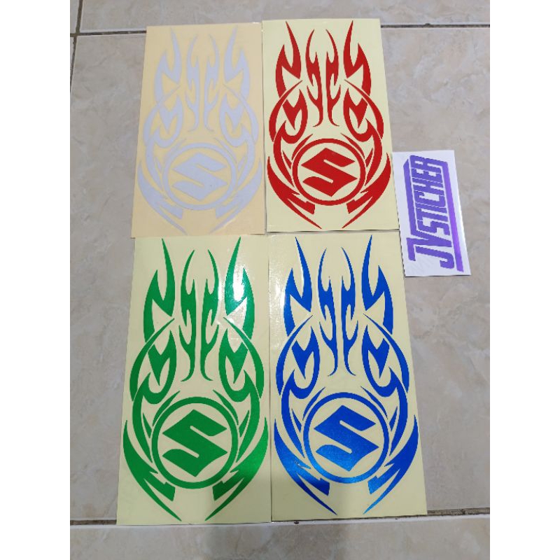 Jual stiker spakbor logo suzuki triball cutting sticker motor | Shopee ...