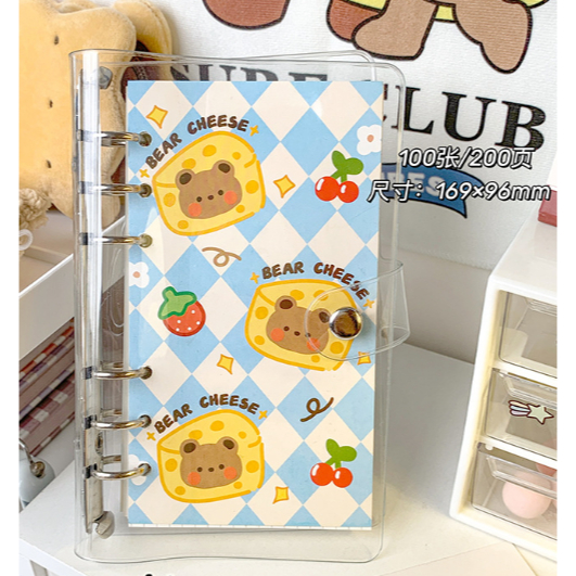Jual RABBIT BEAR Binder A6 SET PVC dengan loose leaf 100 Lembar GRID ...