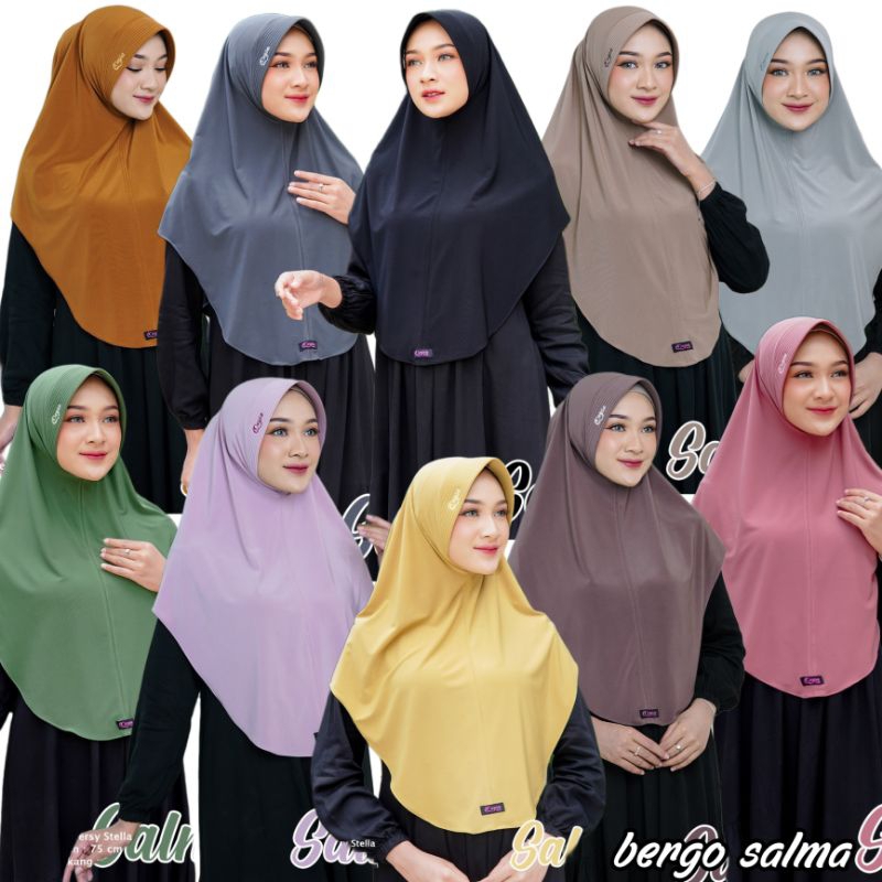Jual qeysa hijab/bergo daily oval polos Salma Qeysa / bergo jilbab oval ...