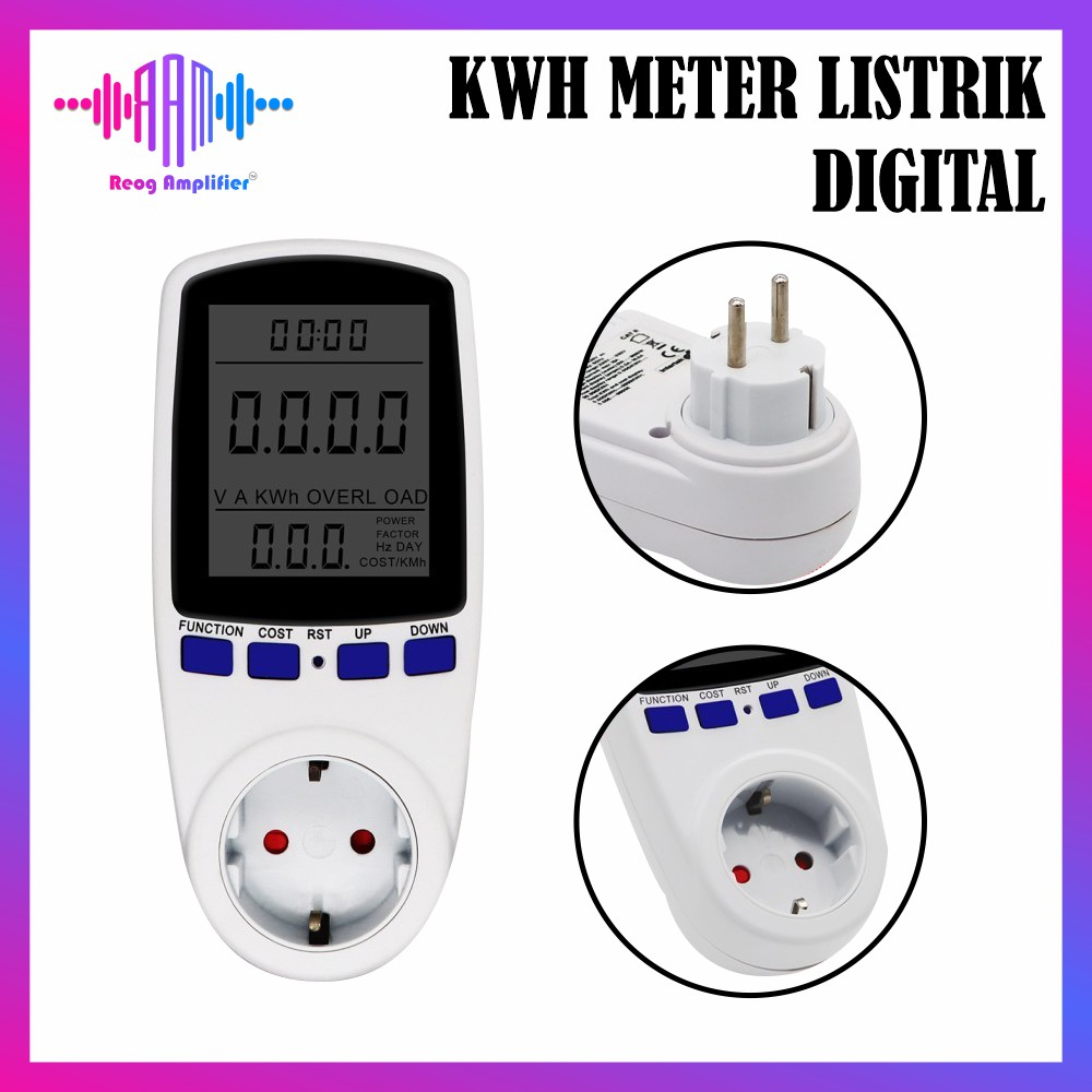 Jual WATT METER AC KWH Voltmeter Pengukur Power Daya Listrik Ukur Biaya ...