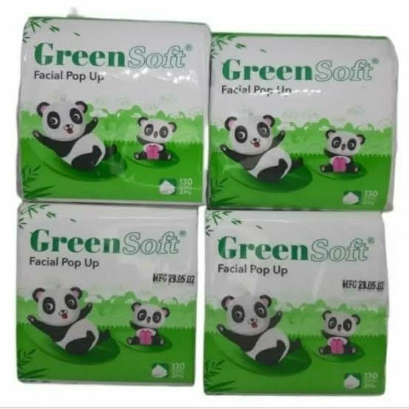 Jual TISSUE GREENSOFT POP UP 130 SHEETS 2 PLY LEBIH PRAKTIS TISSU MAKAN ...