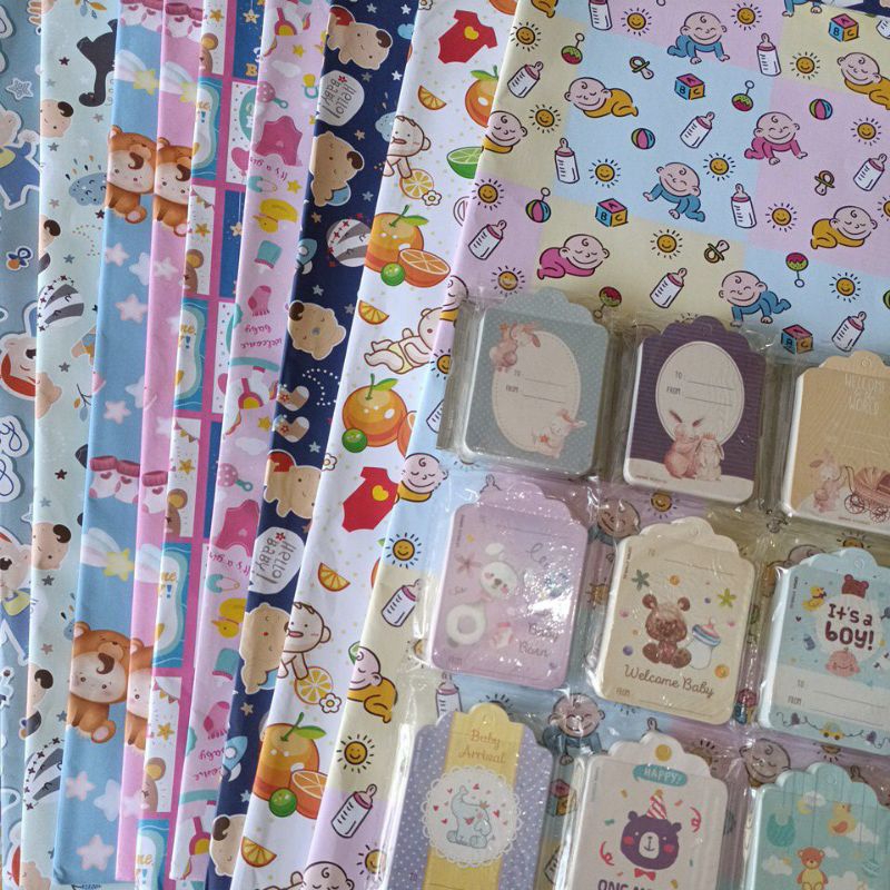 Jual Kertas Kado & Kartu Ucapan Untuk Kado (pilih motif silahkan chat ...