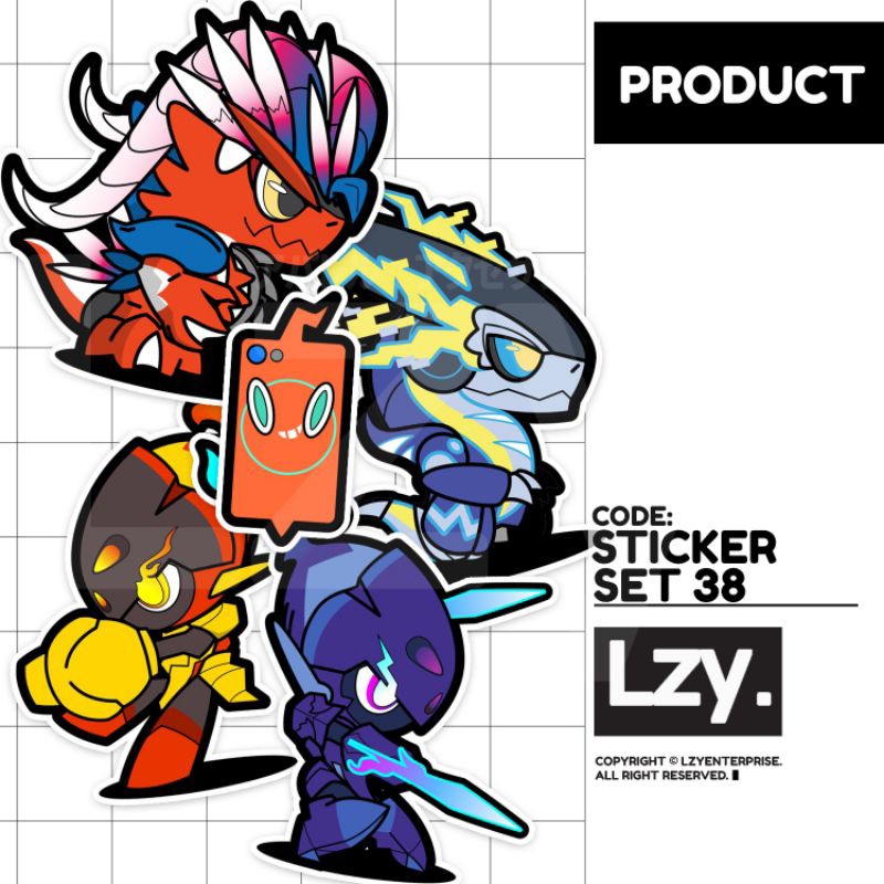 Jual STICKER SET 38 POKEMON SCARLET AND VIOLET (ST-038) by LZY | Shopee ...