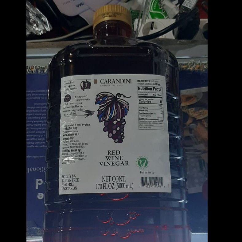 Jual Red Vinegar Carandini / Cuka Merah Carandini - 5 L | Shopee Indonesia