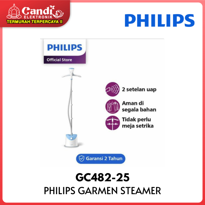 Jual PHILIPS Garmen Steamer Setrika Uap GC482-25 | Shopee Indonesia