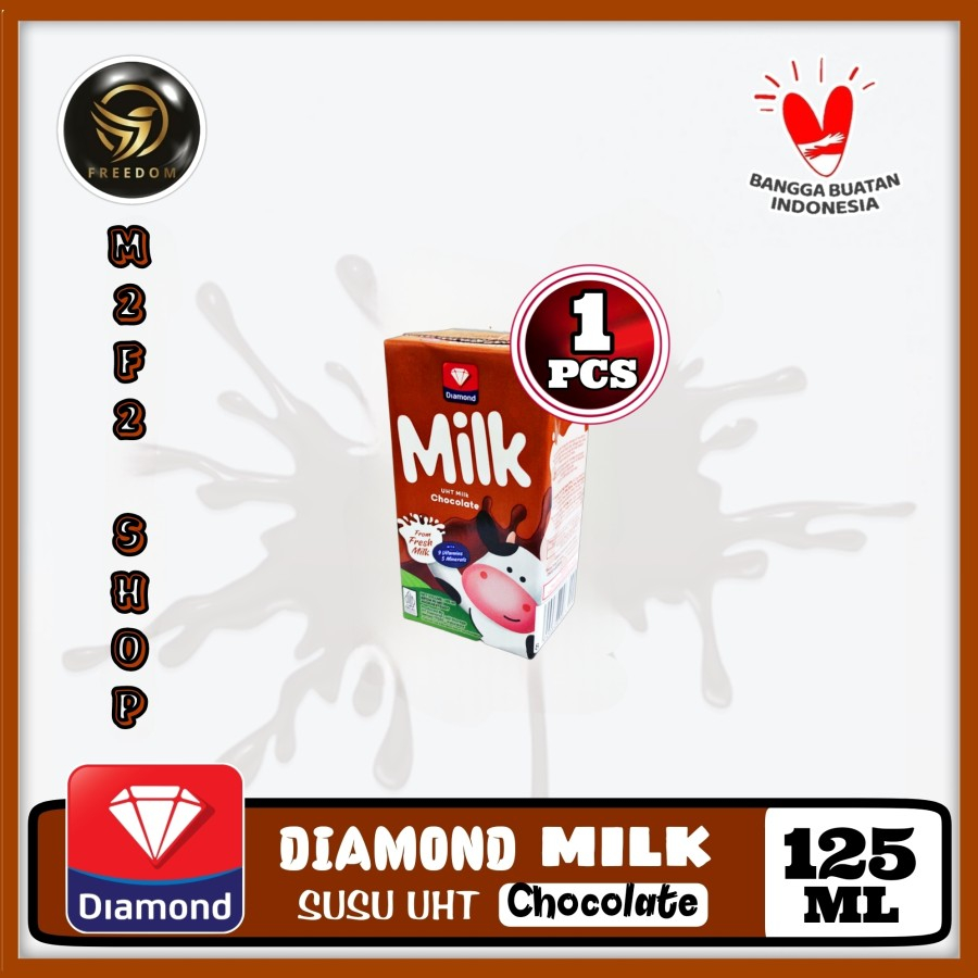 Jual DIAMOND Milk Susu Kotak UHT Chocolate | Rasa Cokelat - 125 ml (Kemasan Satuan) | Shopee ...