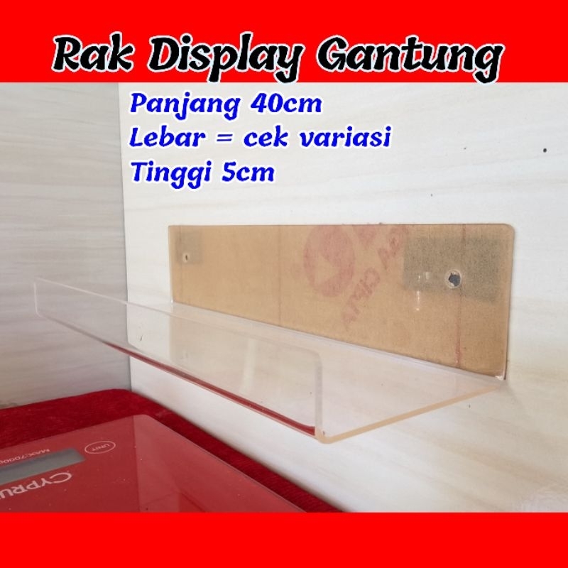 Jual Rak Display gantung akrilik panjang 40cm / stand gantung akrilik ...