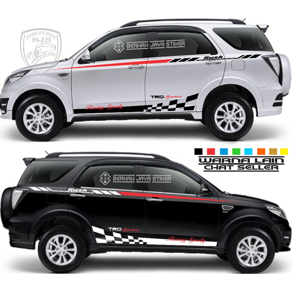 Jual 2 PCS KANAN KIRI NEW Sticker mobil toyota rush trd sportivo stiker ...