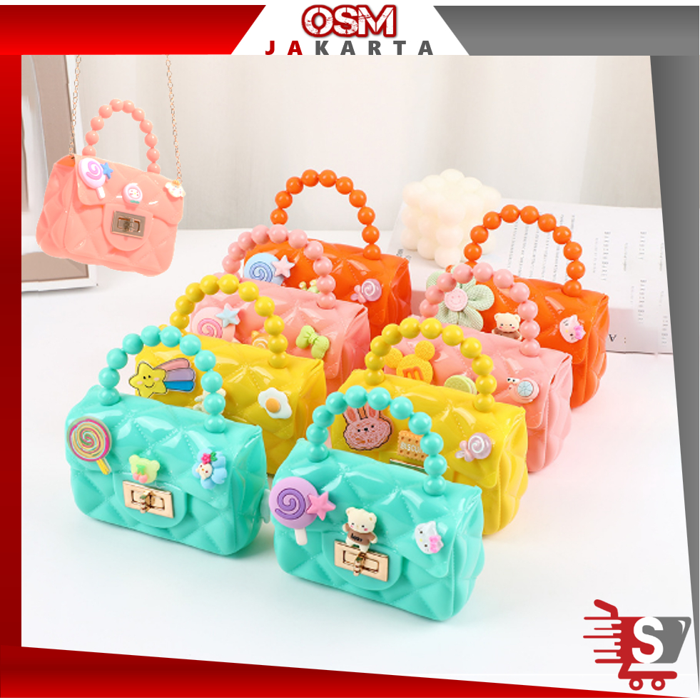 Jual OSM JKT T5886 Tas Jelly Lolipop / Jelly Bag Mutiara Gaya Korea ...