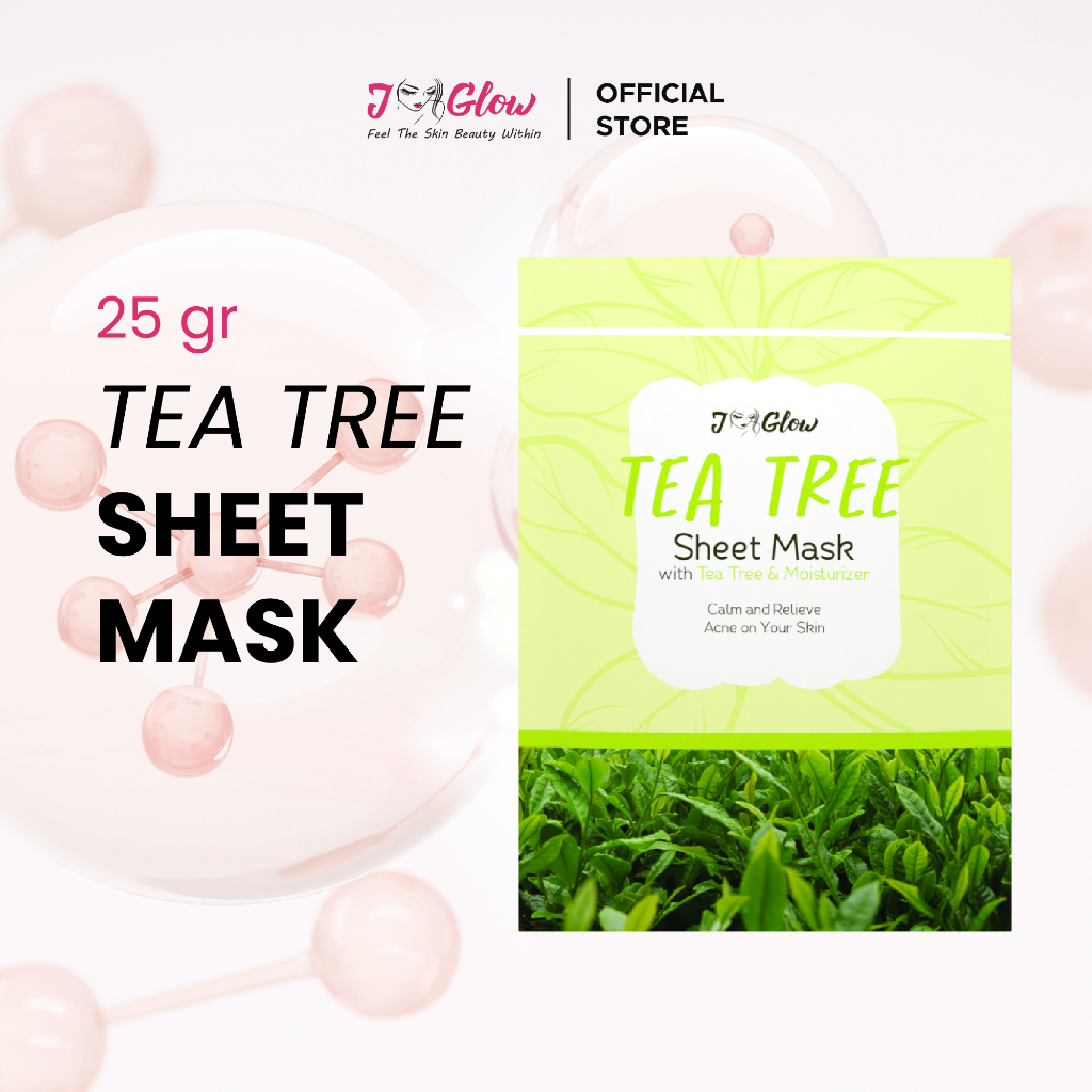 Jual J-GLOW - Tea Tree Sheet Mask (Masker Wajah Siap Pakai Untuk ...