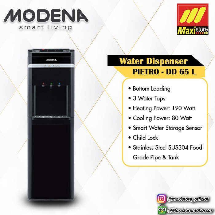 Jual MODENA DD65L/DD 65 L Dispenser Air Galon Bawah - Garansi Resmi ...