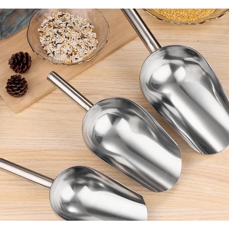Jual endok Sekop Es Batu Stainless Skop Serokan Beras Tepung Jagung ...