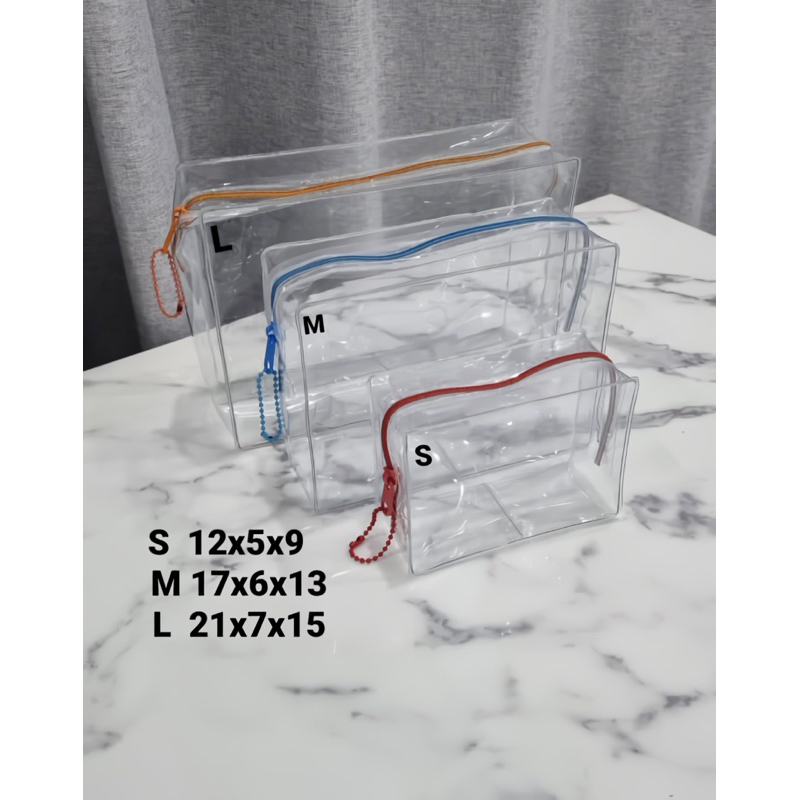 Jual Pouch mika kosmetik premium | mika transparant premium | mika ...