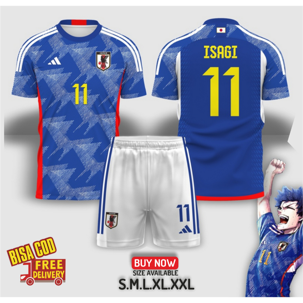 Jual Baju Jersey Anime Timnas Jepang Japan Blue Lock Cosplay Bola Manga ...