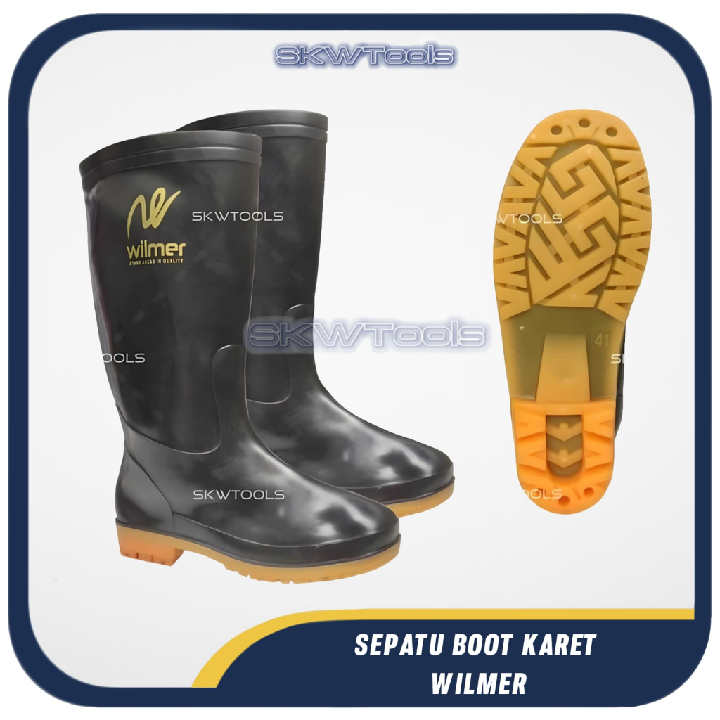 Jual Sepatu Boot Karet Bot Tinggi Proyek Banjir Cor Kebun Tanam Wilmer ...