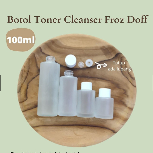 Jual Botol Kaca Frosted Botol Toner Buram Doff 100ml Botol Refill ...