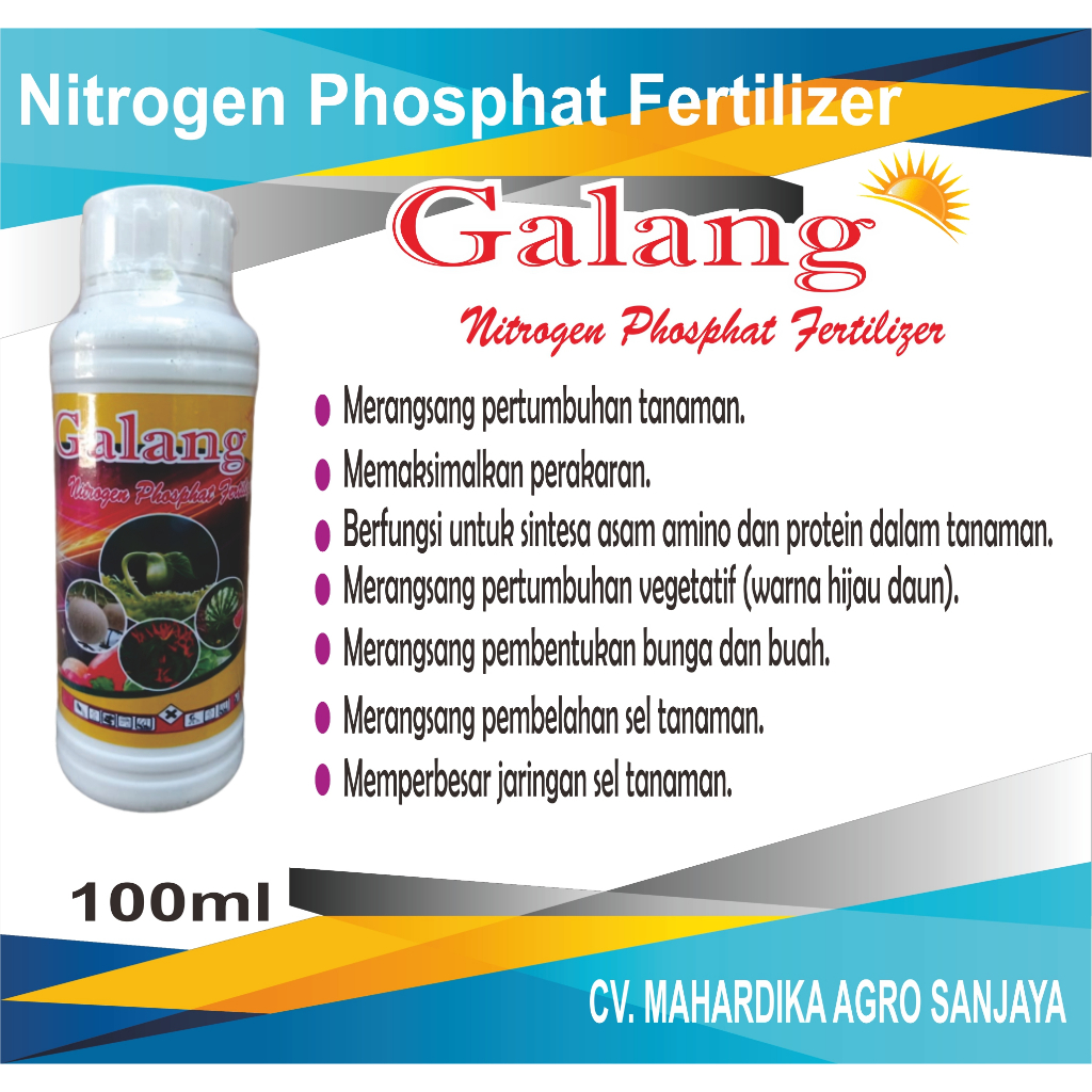 Jual Galang Pupuk Nutrisi Nitrogen Phosphate Niphos 100ml untuk ...