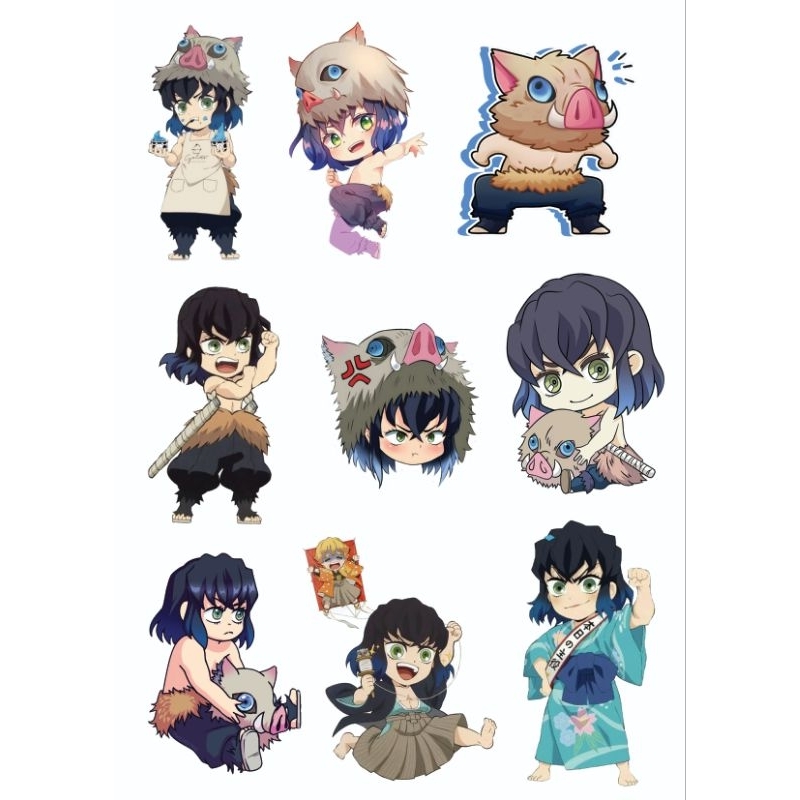 Jual Sticker Tumblr Sheet Pack Anime Demon Slayer | Sticker Chibi ...
