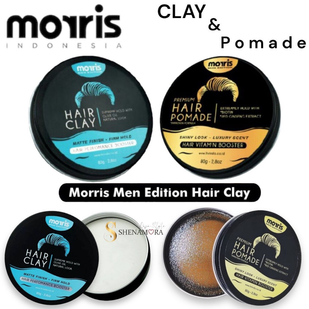 Jual Morris Minyak Rambut Hair Clay & Premium Pomade 80 Gram | Shopee ...
