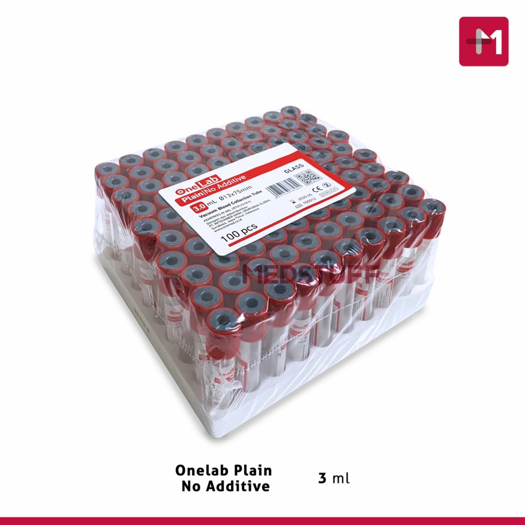 Jual Tabung Darah Onelab Plain 3ml Blood Collection Tube Tabung Plain ...