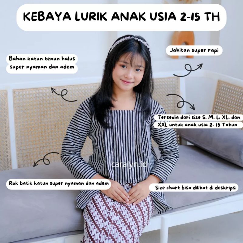 Jual SET KEBAYA LURIK ANAK PEREMPUAN/BAJU ADAT JAWA LURIK KUTUBARU UMUR 2_15 TAHUN | Shopee ...